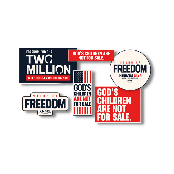 Sound of Freedom Sticker Set – Angel Studios Gift Factory
